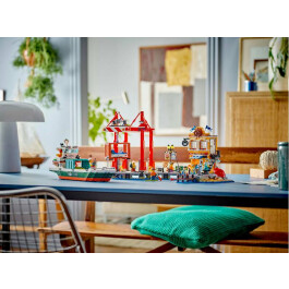 LEGO City 60422 Le port et le navire marchand