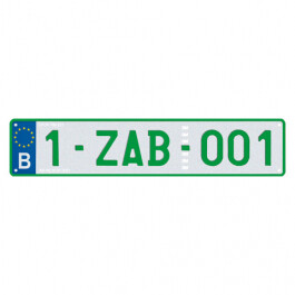 Nummerplaat groen